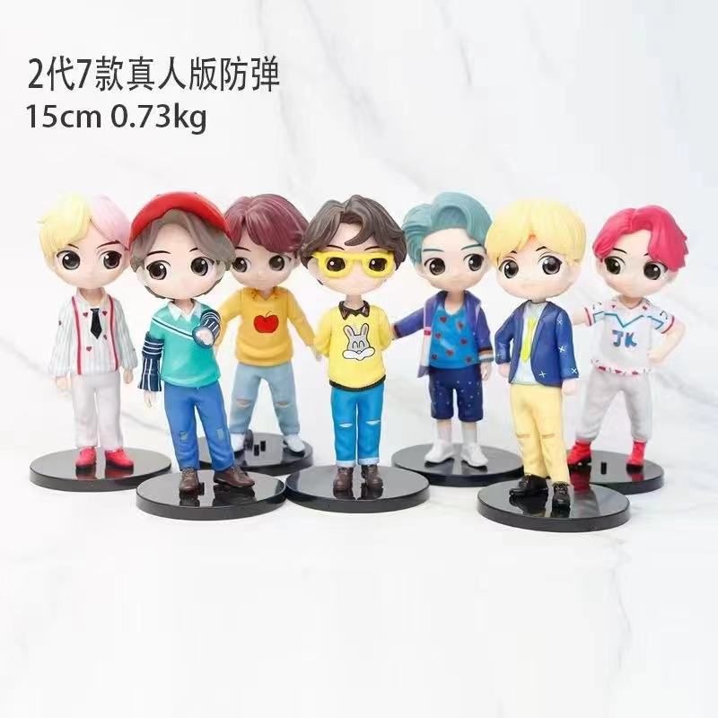 Jual Figure BTS Idol Qposket BTS Tinytan Tiny Tan BT21 Army set 7 pcs | Shopee Indonesia