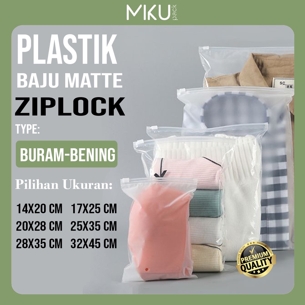 Jual Mikupack Satuan Plastik Baju Klip Kantong Zipper Bag Ziplock ...