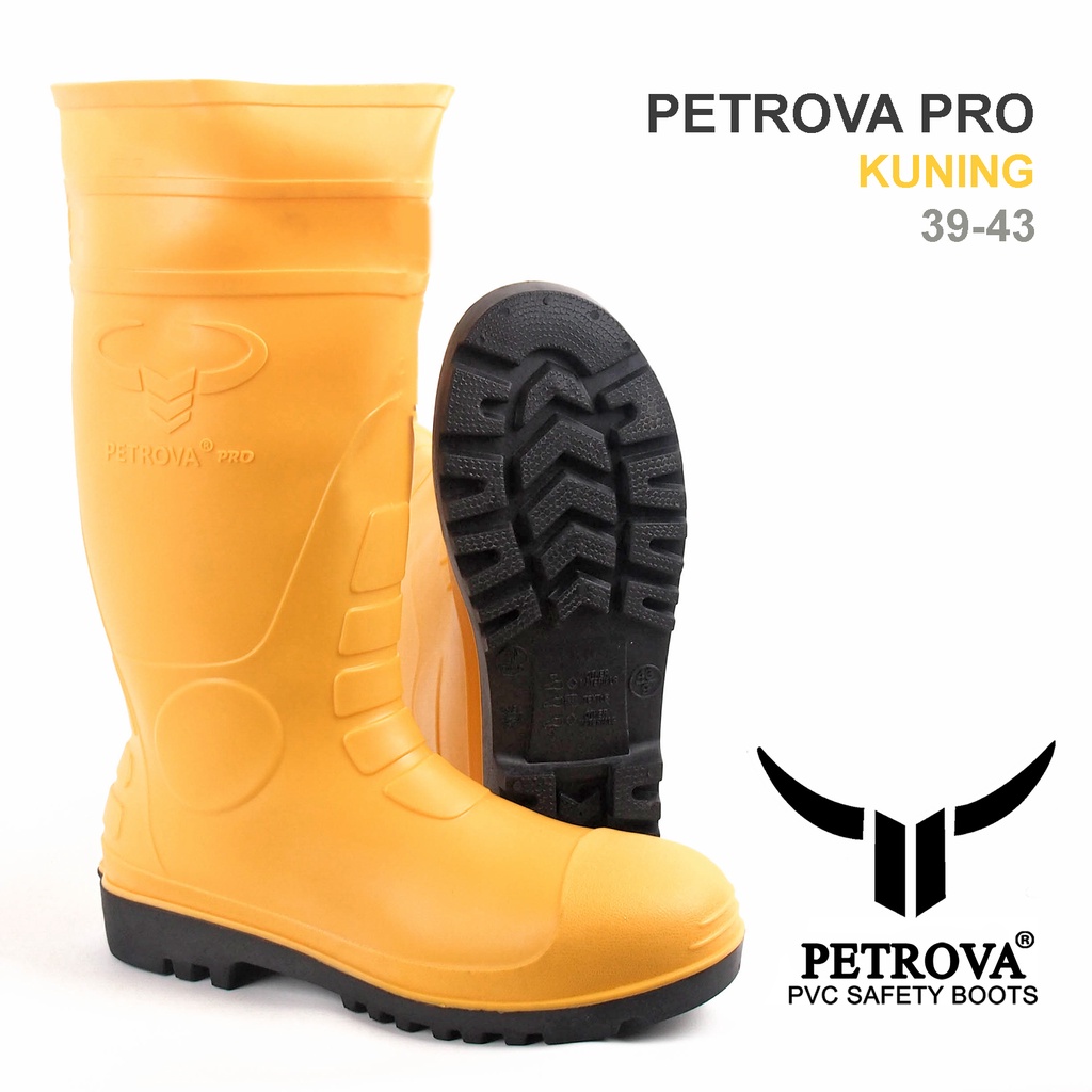 Jual Petrova - Sepatu Boots PRO Yellow Size 42 - Boots Air PVC APD ...