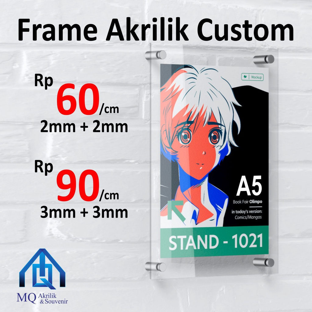 Jual Frame Akrilik Poster Dinding Custom | Pigura Akrilik Dinding ...