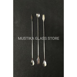 Jual Spatula stainless 18cm - Sendok kimia with spion 18cm | Shopee ...