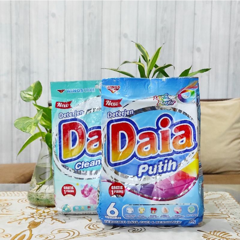 Jual Daia Detergent Bubuk Pink Violet, Putih, Clean & Fresh 850g | Shopee Indonesia