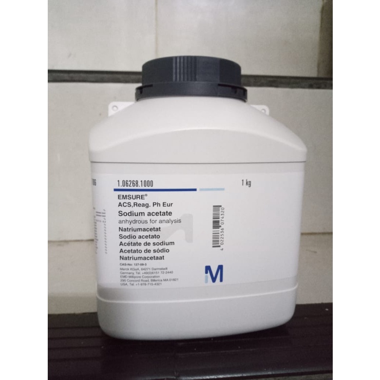 Jual Sodium Acetate Merck / Natrium Acetat / Sodium Acetat | Shopee ...