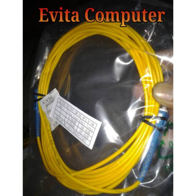 Jual Kabel Fiber Optic Patch Cord Warna Kuning 5M - FO Patch Cord ...