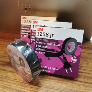 Jual Isolasi Hitam Listrik 3M tipe 1258jr tahan panas asli / Isolasi ...
