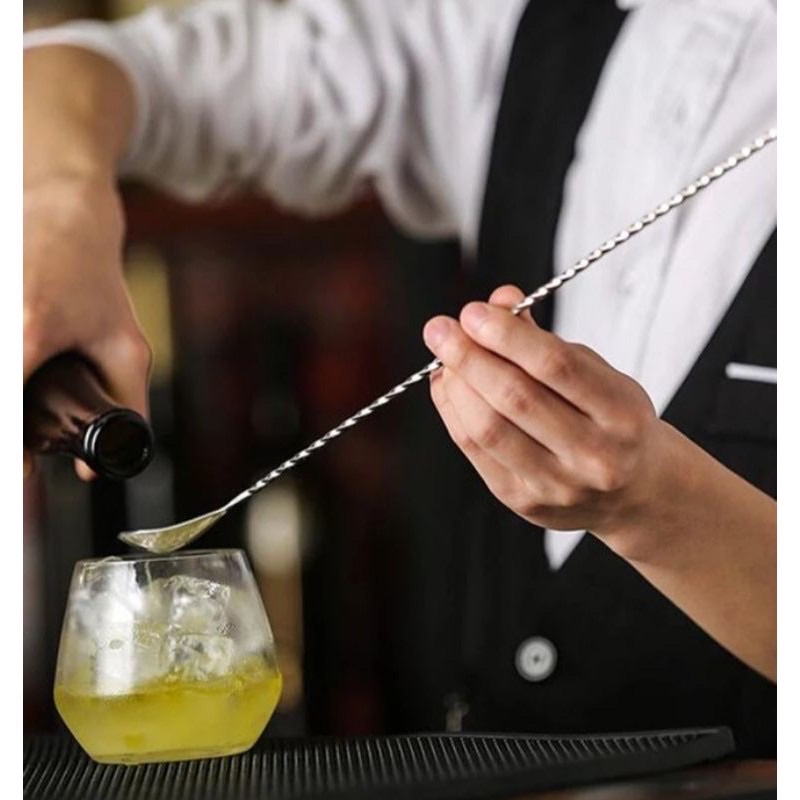 Jual Long Bar Spoon 27 dan 33 cm Cocktail Spoon Sendok pengaduk Gagang ...