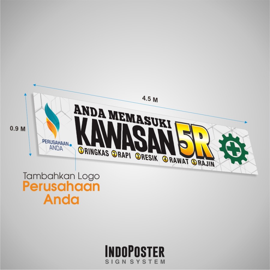 Jual Spanduk Banner Slogan K3 Safety Anda Memasuki Kawasan 5r 5s Kaizen ...