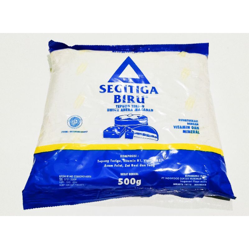 Jual Tepung Terigu Segitiga Biru 500 Gram Setengah Kilo Shopee Indonesia