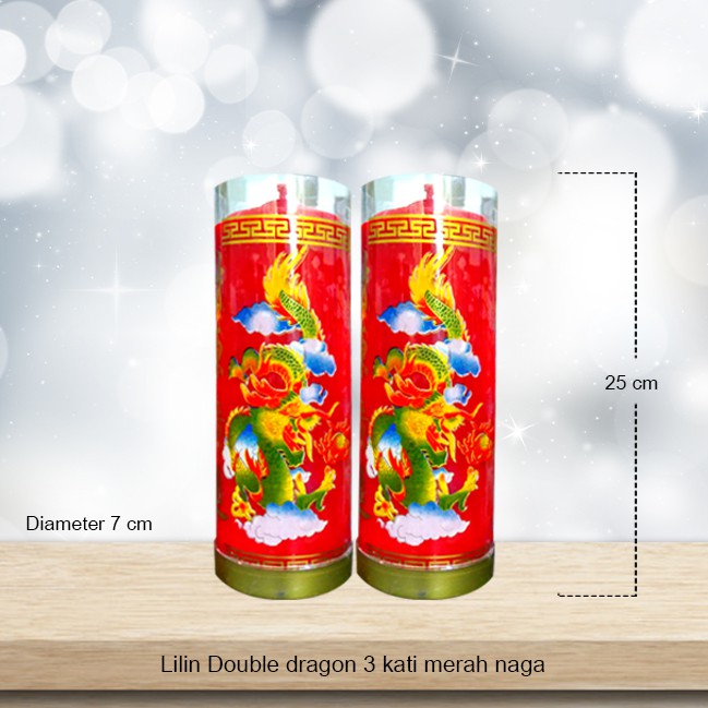 Jual Lilin Puja Sembahyang Pilar DD 3 Kati Merah Naga | Shopee Indonesia