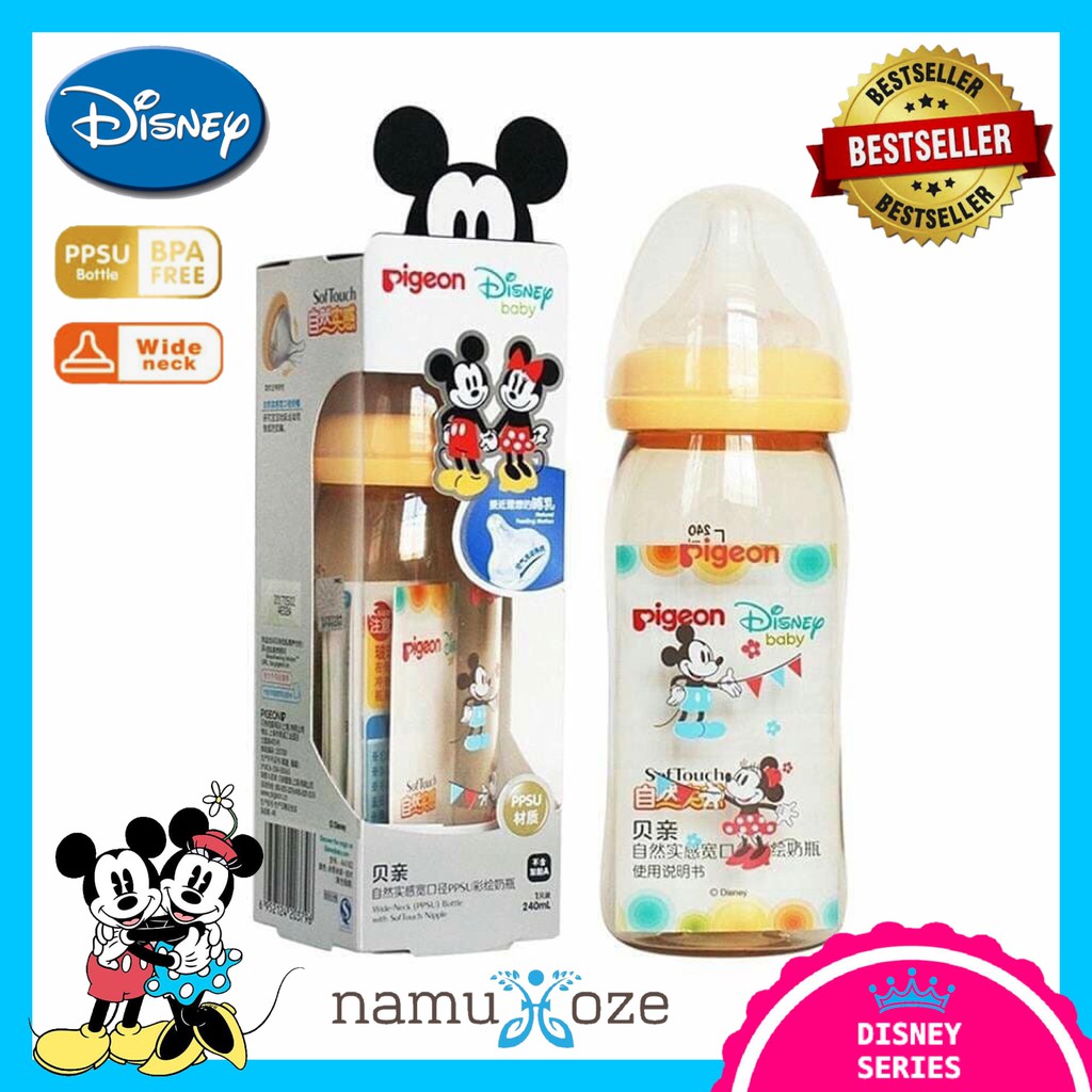 Jual PIGEON PPSU Botol Susu Mickey & Minnie Mouse 240ml | Shopee Indonesia