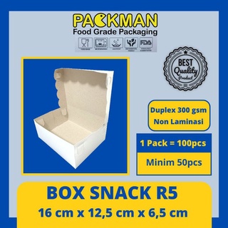 Jual BOX SNACK DUPLEX R5 NON LAMINASI / DUS KUE 16X12,5 / KOTAK JAJANAN ...