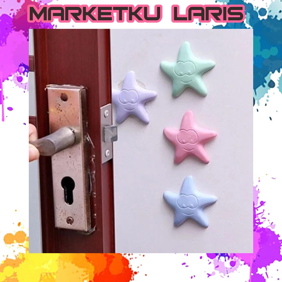 Jual Sticker Bintang Karet Penahan Pintu Stiker Stopper Pengaman Lemari ...