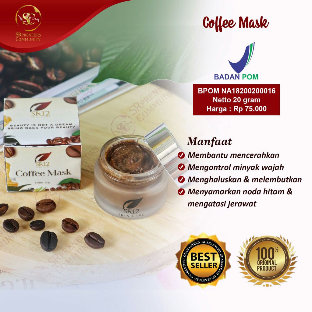 Jual COFFEE MASK PEELING NATURAL / MASKER PEELING KOPI HERBAL ...