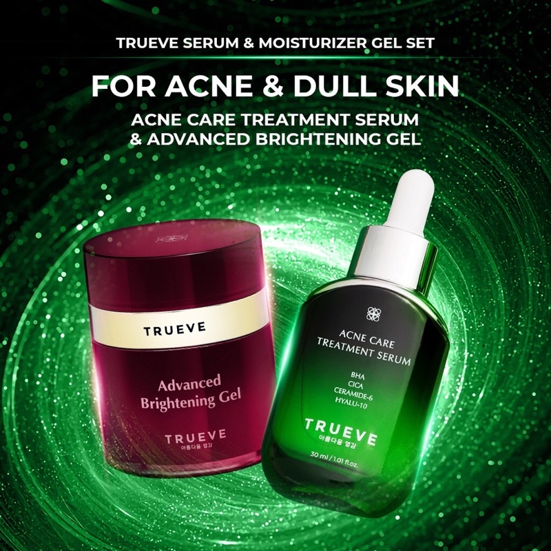 Jual TRUEVE Serum & Moisturizer Gel Set: For Acne & Dull Skin | Shopee ...