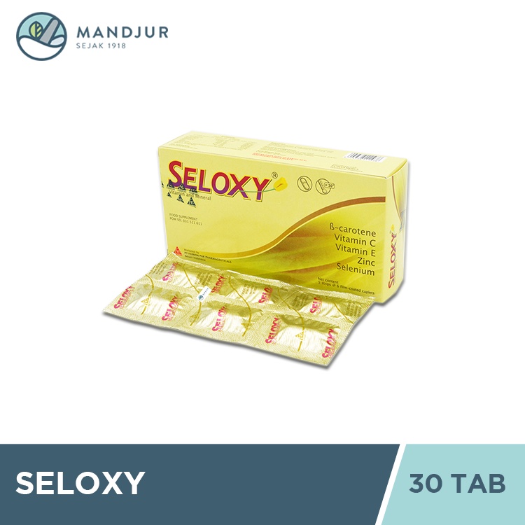 Jual Seloxy Dus Isi 5 Strip - Vitamin A, C, E, Zinc dan Selenium ...