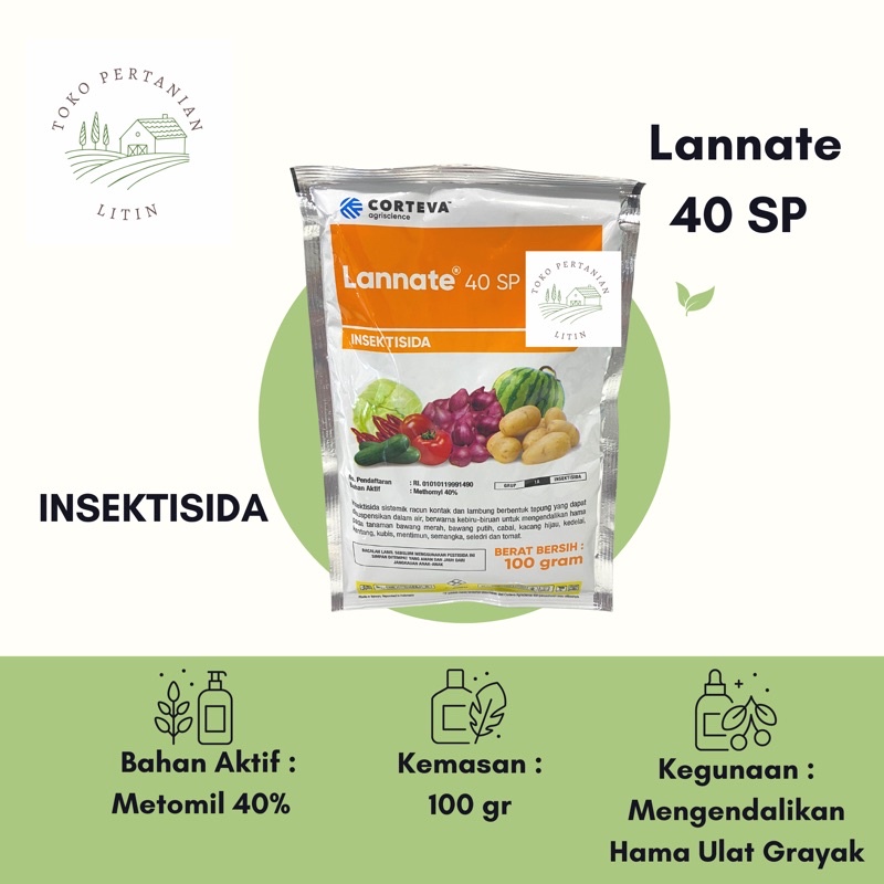 Jual Lannate 40 SP - 100 gr ( Insektisida ) Pengendali Hama Ulat Grayak ...