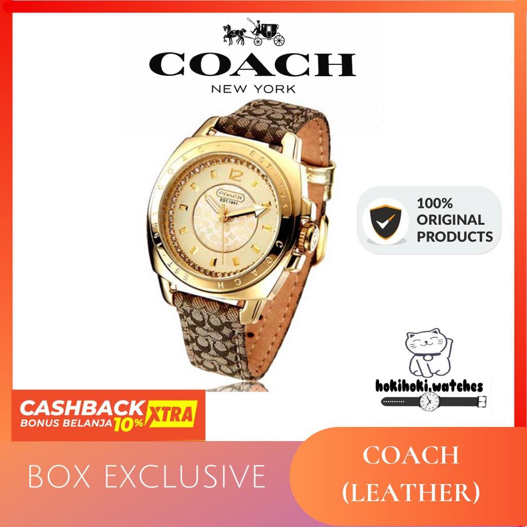 Jual [ ORIGINAL - FREE BOX ] JAM TANGAN COACH WANITA ORIGINAL LEATHER ...