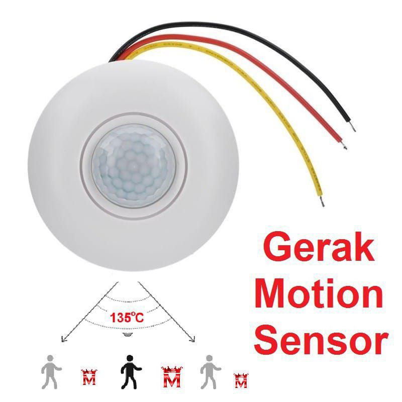Jual Saklar Lampu Sensor Gerak PIR Switch Otomatis Motion Detector ...