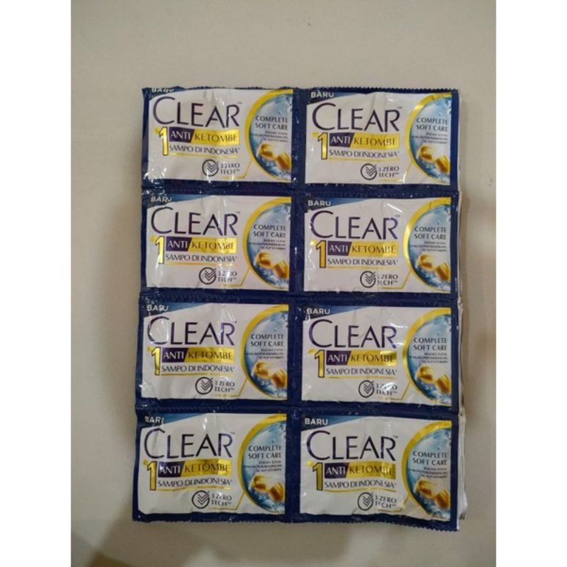 Jual CLEAR SHAMPO SACHET 9ML - ISI 12 SACHET | Shopee Indonesia