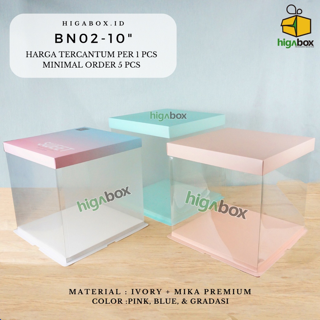 Jual Box Mika kue Transparan, Kotak kado transparan, Box mika ...