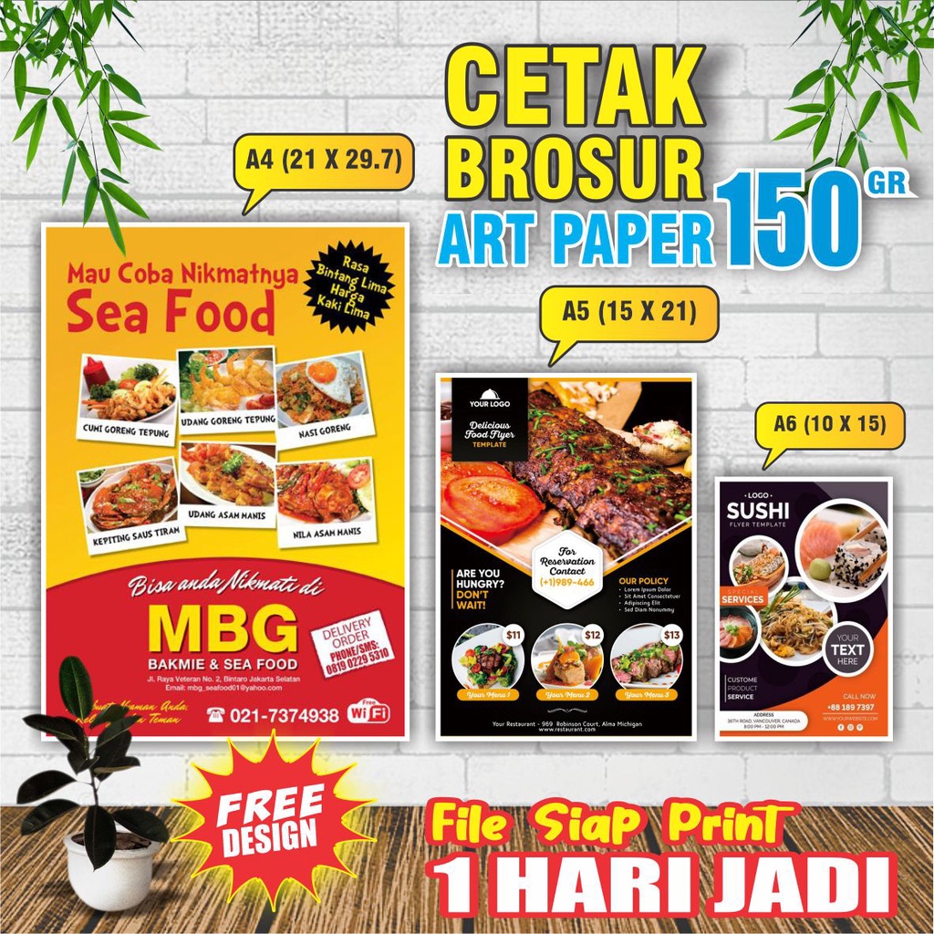 Jual Cetak Brosur / Flyer 1 Sisi Full Colour | Shopee Indonesia