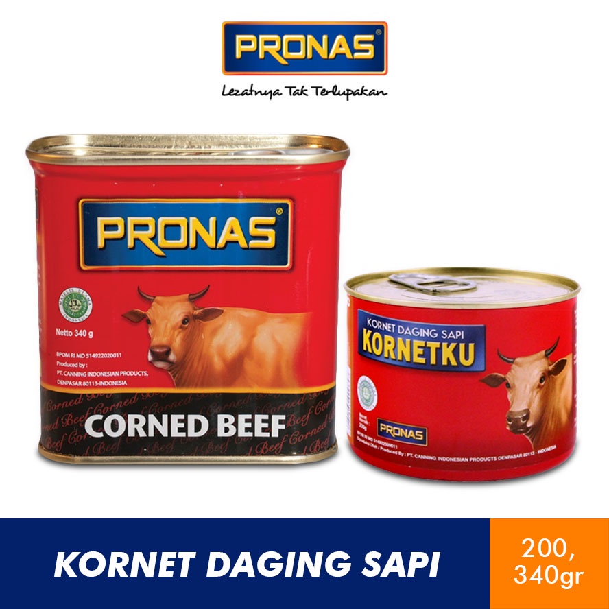 Jual Pronas Kornet Sapi dengan kemasan EOE 200 & 340gr | Shopee Indonesia