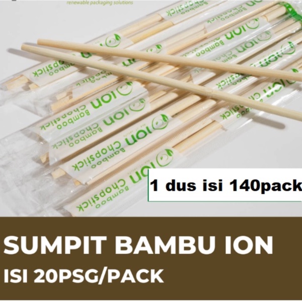 Jual Sumpit Bambu / sumpit kayu super merk ION Steril per bks isi 20 ...