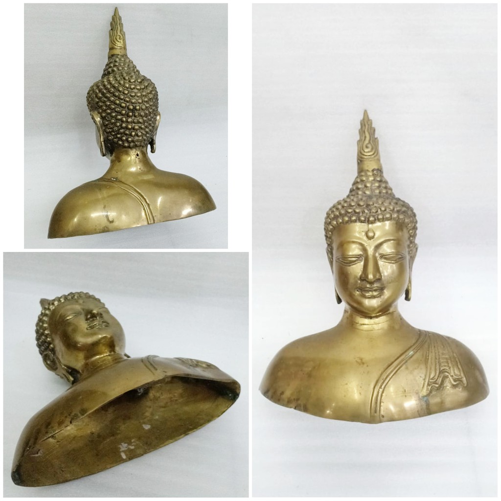 Jual Patung Buddha setengah badan kuningan | Shopee Indonesia