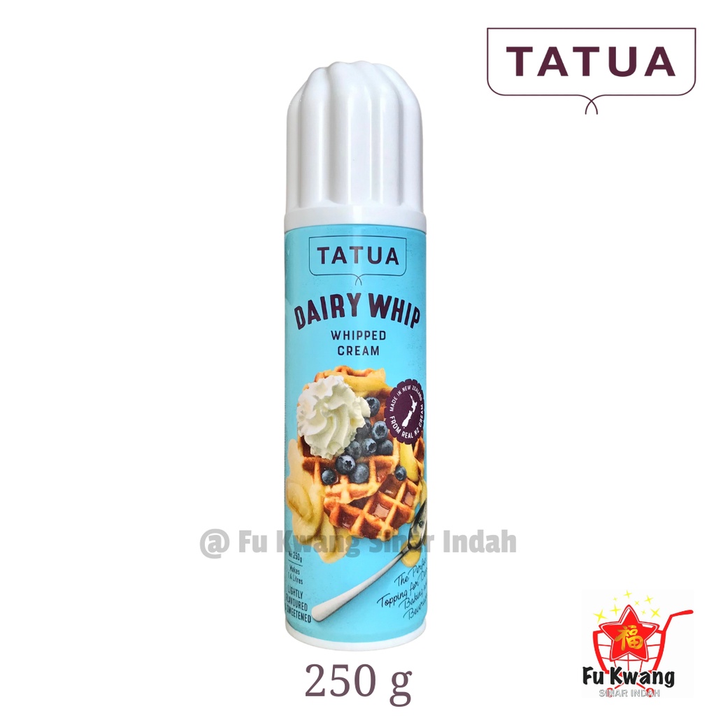 Jual Tatua Aerosol Dairy Whip Whipping Whipped Cream 250 gram | Shopee ...