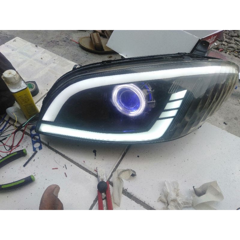 Jual headlamp custom vios gen 1 projector HID | Shopee Indonesia