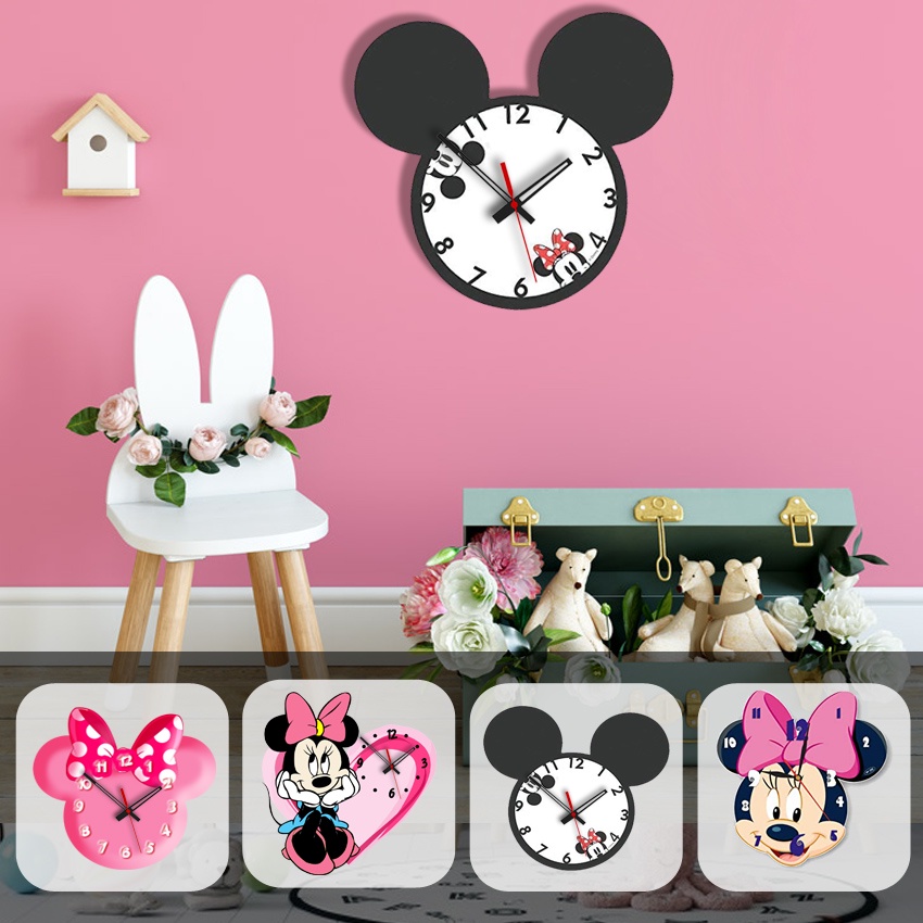 Jual Jam Dinding Minnie Mouse Walt Disney Mini mouse | Shopee Indonesia