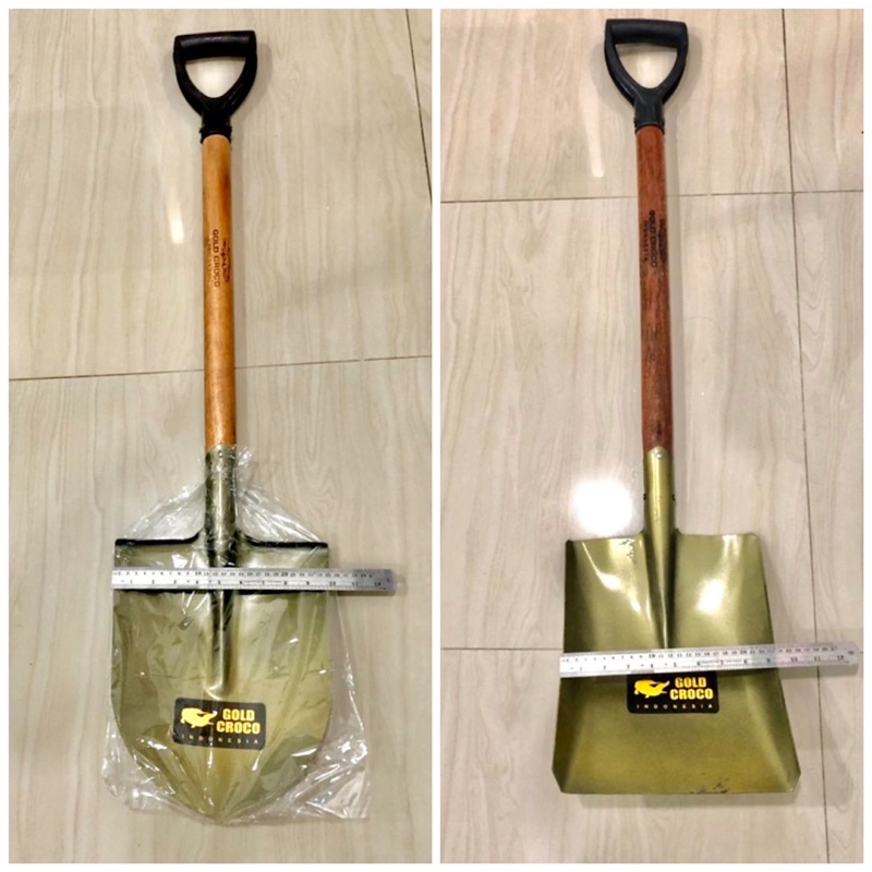 Jual Sekop pasir gagang kayu rata dan runcing Skop tanah Skop taman ...