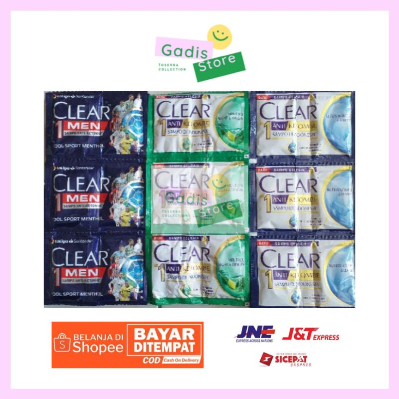 Jual Shampo Clear 1 Renceng 9ml x 12 Sachet | Shopee Indonesia