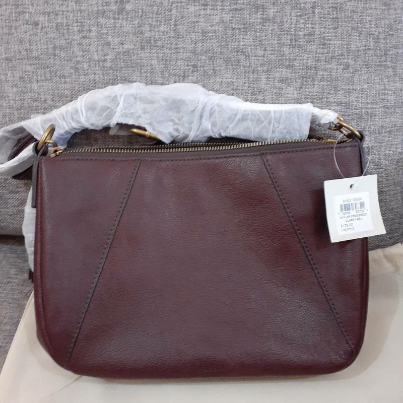 Jual tas fossil skylar crossbody bag claret red SHB2709599 | Shopee ...