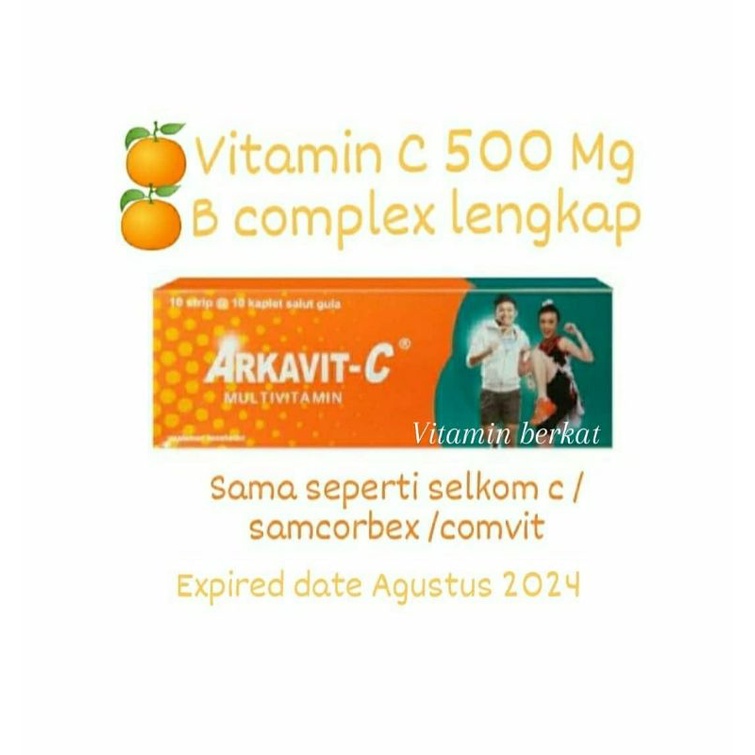 Jual arcavit c seperti selkom c/comvit c/samcorbex multivitamin c500mg ...