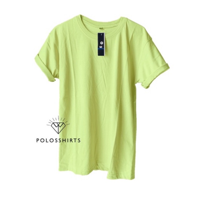 Jual KAOS HIJAU LEMON POLOS - COMBED 30S - OBLONG - tshirt polos ...