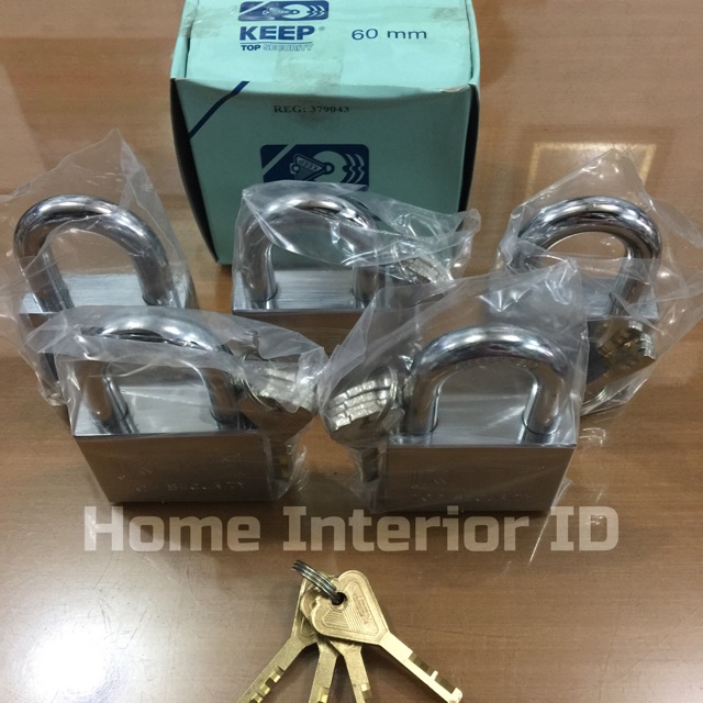 Jual Gembok Master Key Keep 60 mm Original - isi 5 pcs | Shopee Indonesia