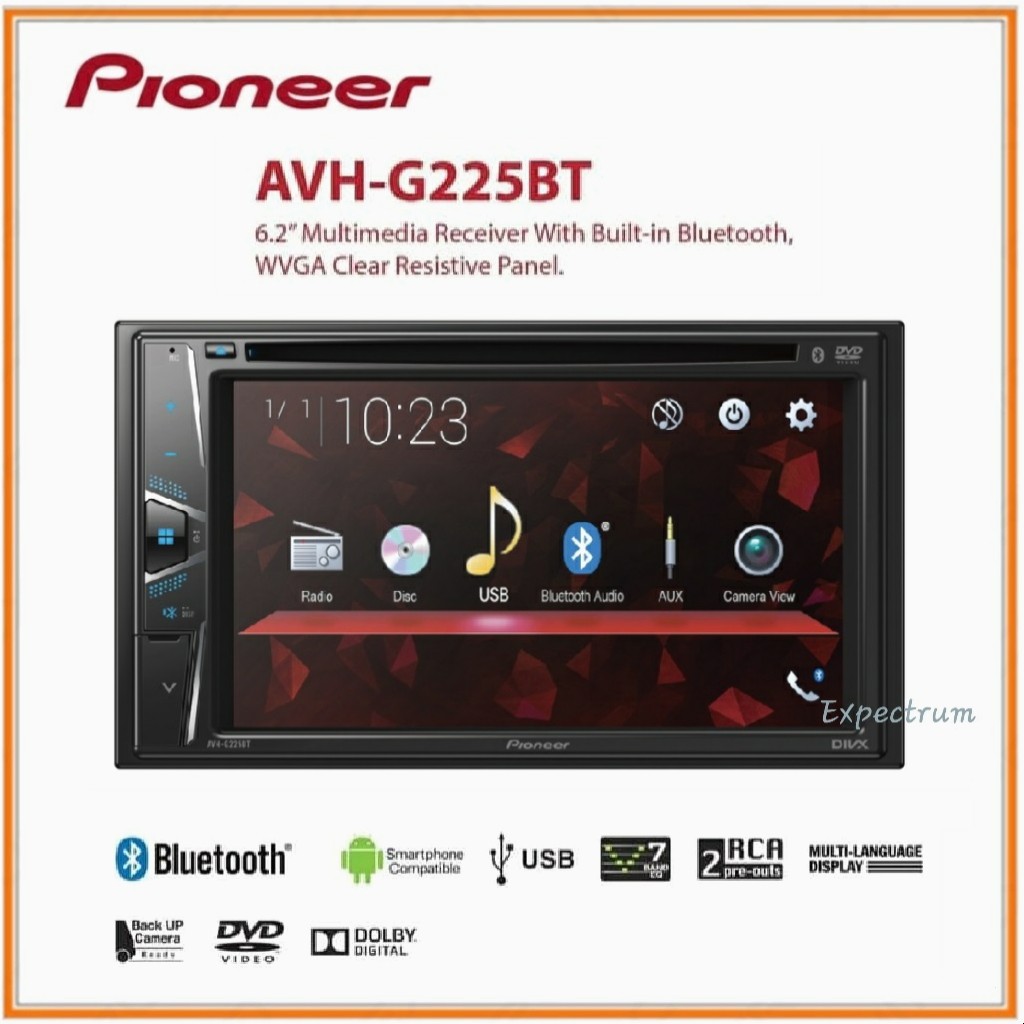 Jual Pioneer AVH-G225BT Tape Mobil AVH G225 BT Double Din Head Unit ...