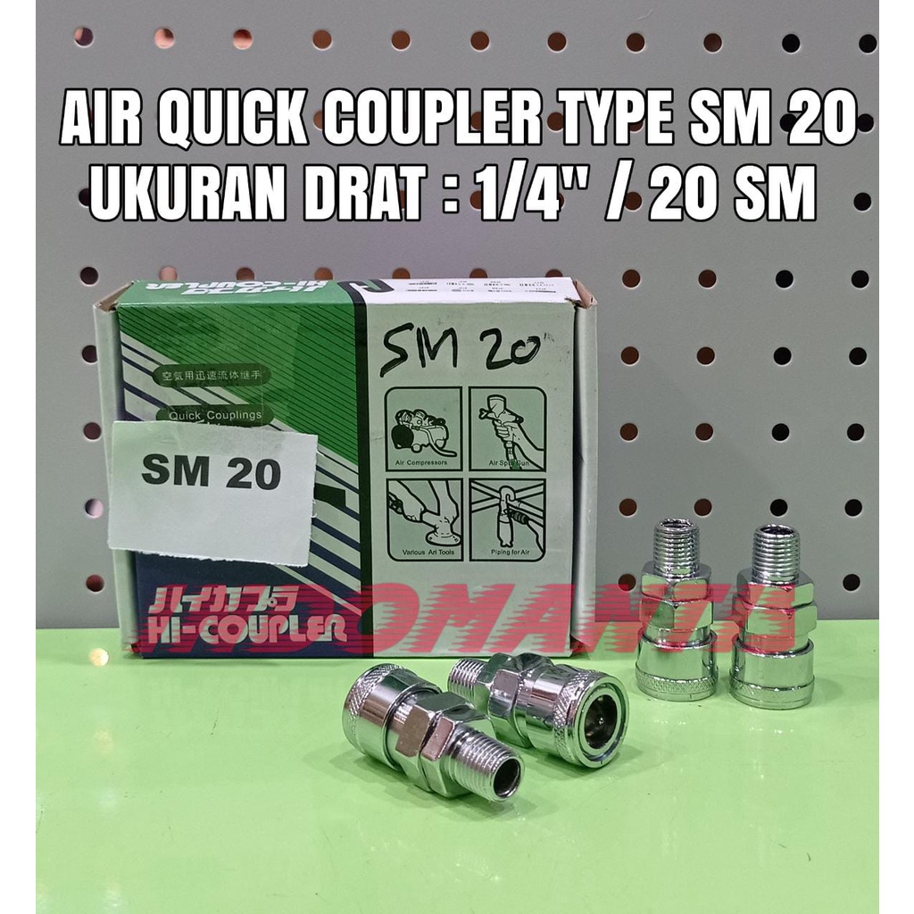 Jual SM20 - QUICK COUPLER MALE QUICK COUPLING SAMBUNGAN ANGIN KOMPRESOR ...