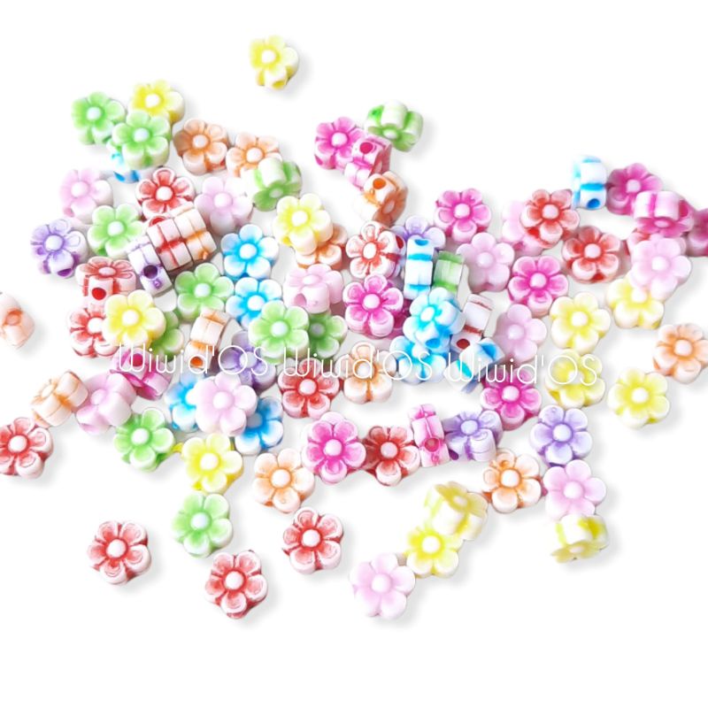 Jual (45 ) MANIK BUNGA KERTAS 8 MM | Shopee Indonesia