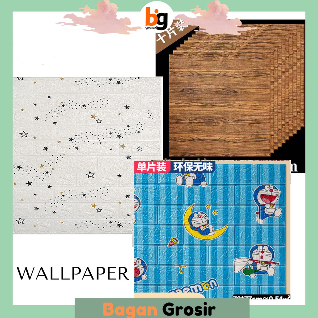 Jual BG / COD / Wallpaper Dinding 3D FOAM / Motif Batu Bata / Motif ...