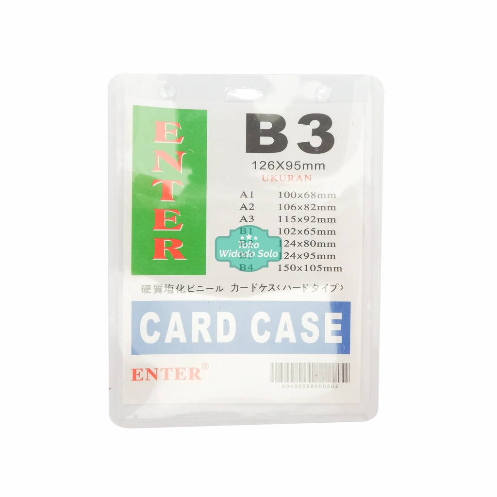 Jual Plastik ID Card Case B3 Name Card Name Tag Portrait - 1 Buah ...