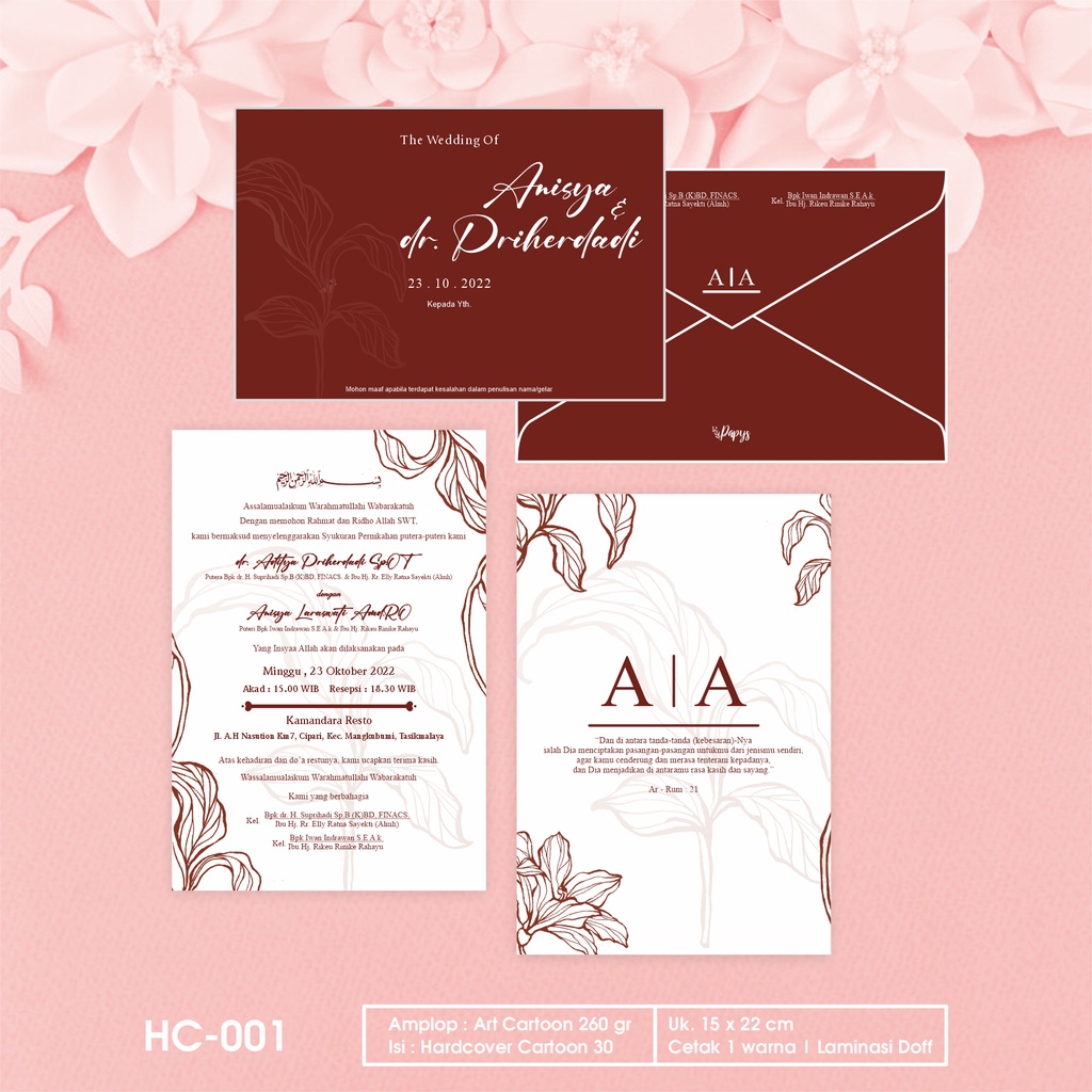 Jual Undangan Pernikahan | Wedding Invitation | Undangan Hardcover ...