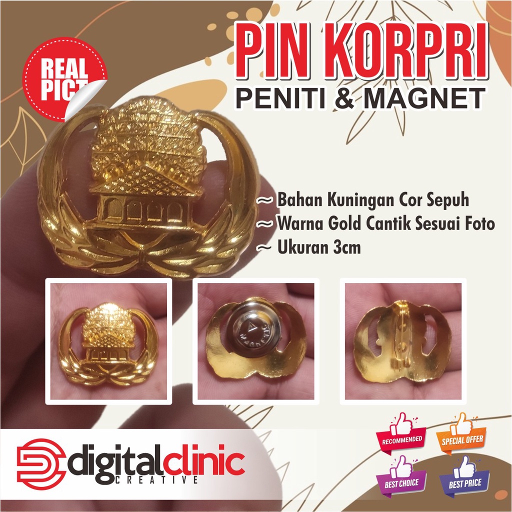 Jual Pin Korpri Magnet Pin Korpri Peniti Pin Abdi Negara Pin Asn Pin ...