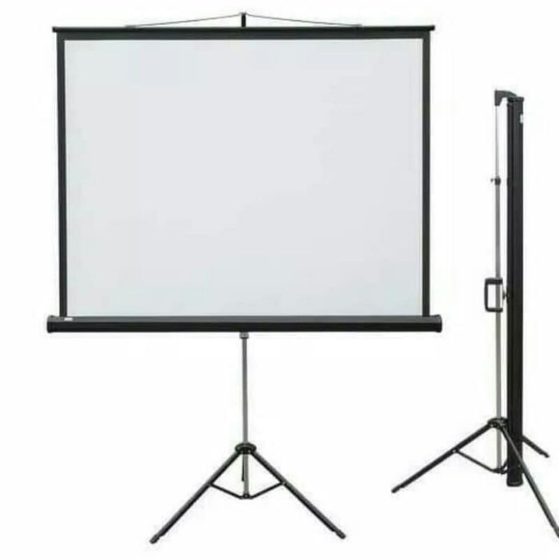 Jual Standing Screen Projector Layar Proyektor Tripod 70" | Shopee ...
