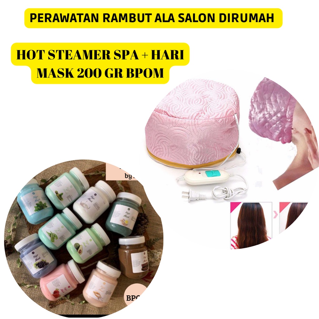 Jual Cap Penutup Kepala Steam Rambut - Hot Steamer SPA Rambut Thermal ...