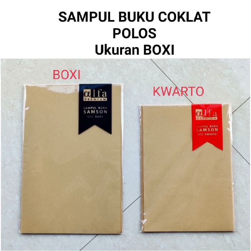 Jual (20 Lembar) Sampul Buku Coklat Polos Ukuran Boxy Samak Buku Coklat ...