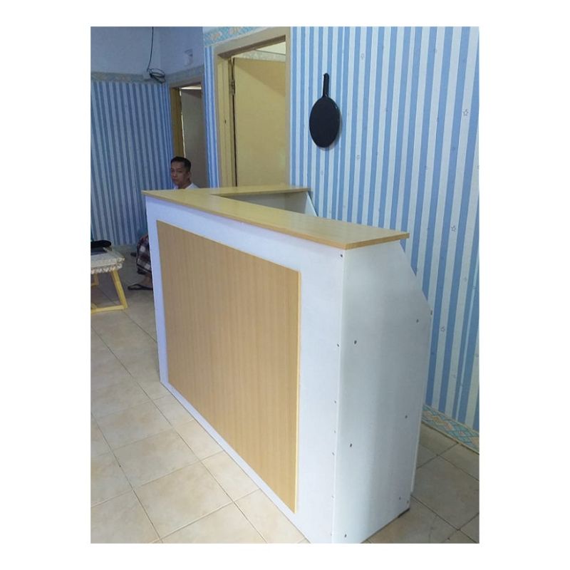 Jual meja kasir minimalis bisa request ukuran dan bentuk | Shopee Indonesia