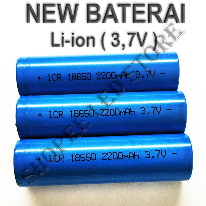 Jual 45 gram BATERAI RECHARGEABLE ( BISA ISI ULANG ) LI-ION 18650 NEW ...