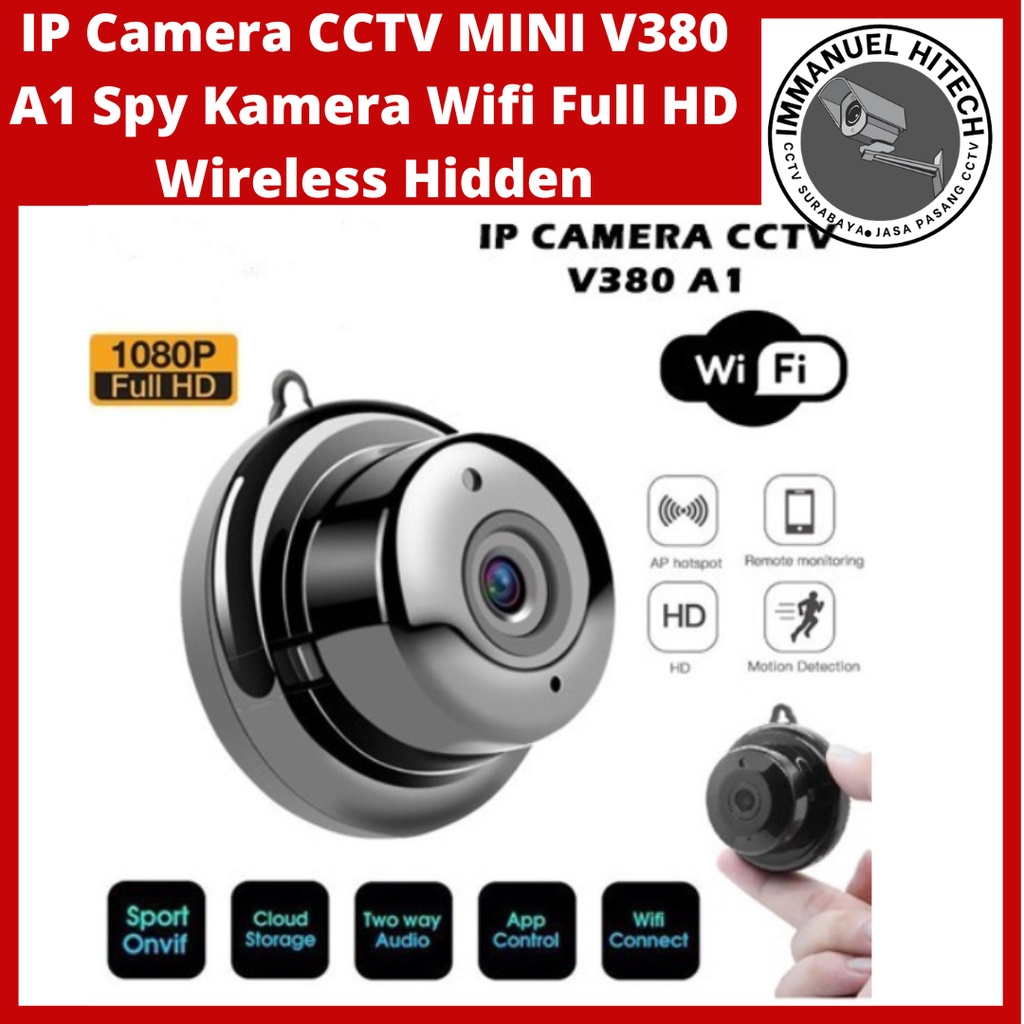 Jual IP Camera CCTV V380 A1 MINI WiFi Spy Kamera CCTV HD Wireless ...
